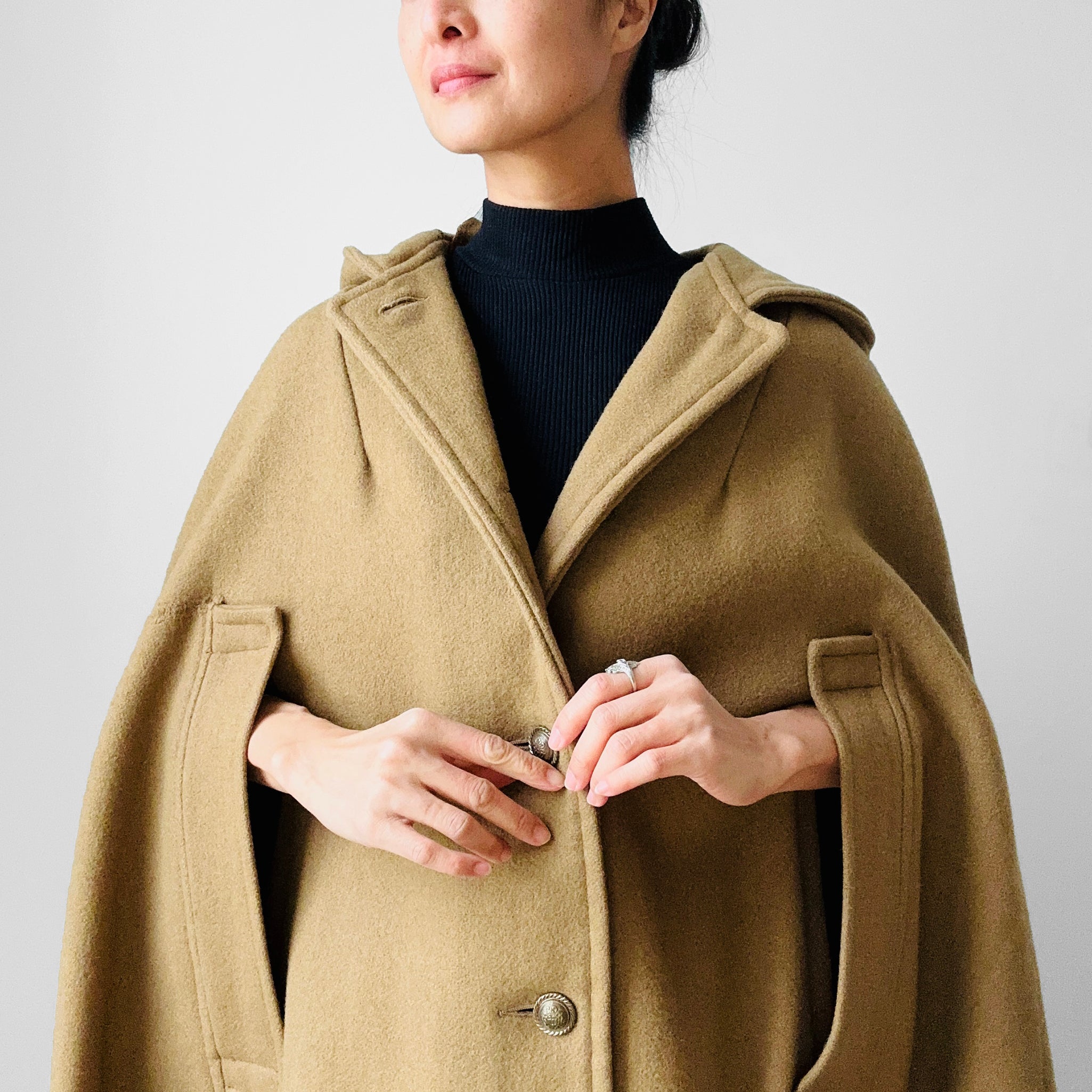 1940s Olive Hooded Military Uniform Heavy Wool Cape - Sz. O/S – Box ...