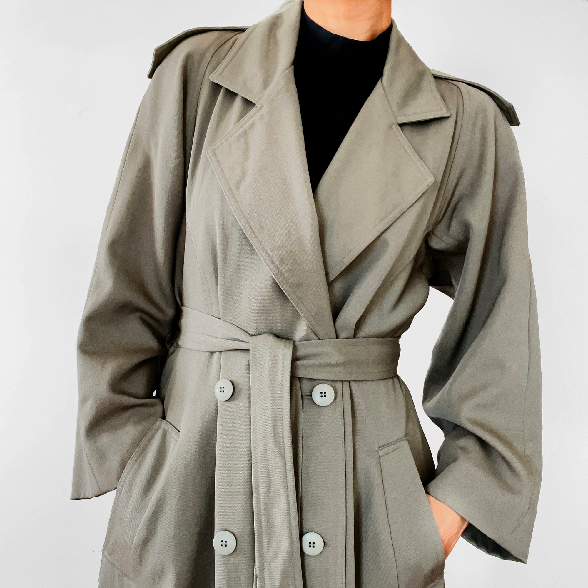 1960s Holt Renfrew Virgin Wool Belted Trench Coat – Box & Burrow Vintage